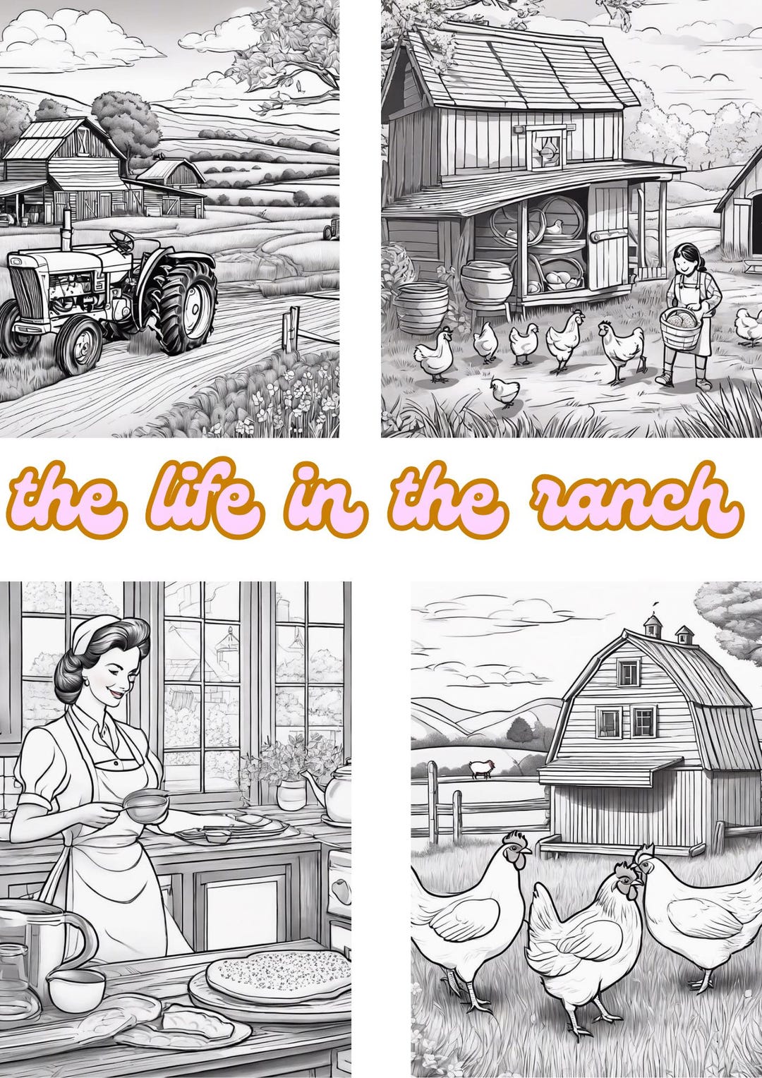 The Life in the Ranch Coloring Pages Ranch Style Houses Cute Animals ...