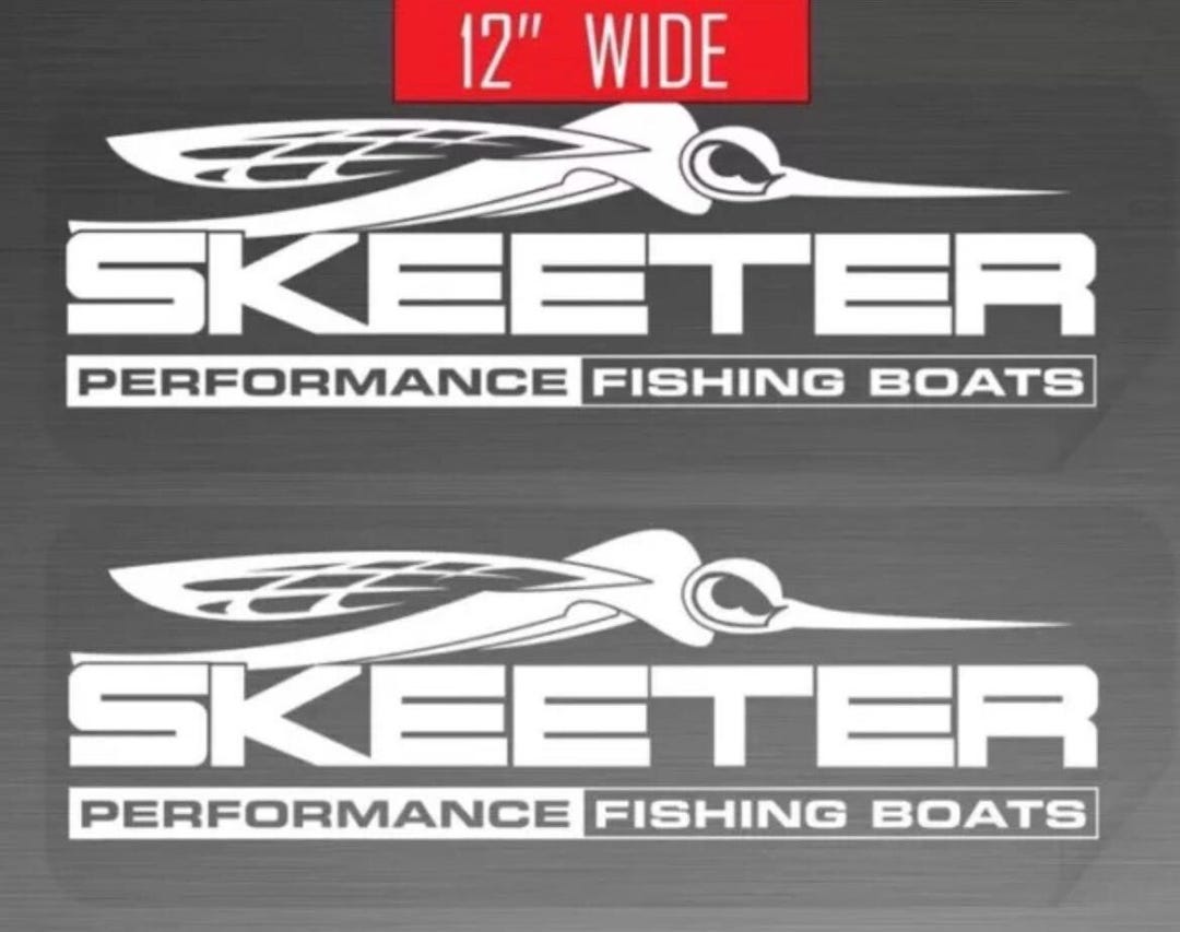 12 Skeeter Boats Outboard Motor Marine Decals Vinyl Stickers Pair Set ...