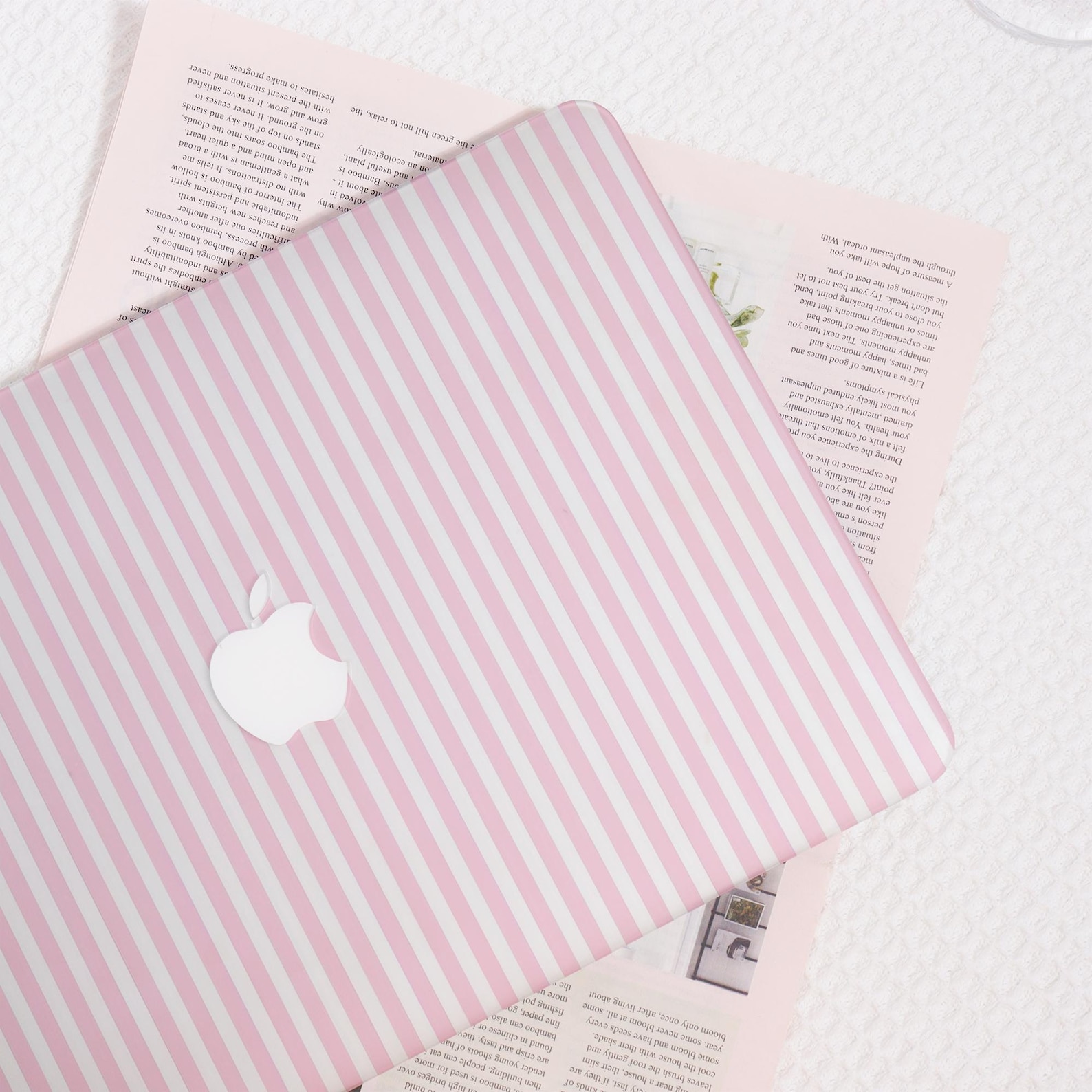 Pink Stripes MacBook Case, Protective Hard Shell Cover for MacBook Air ...