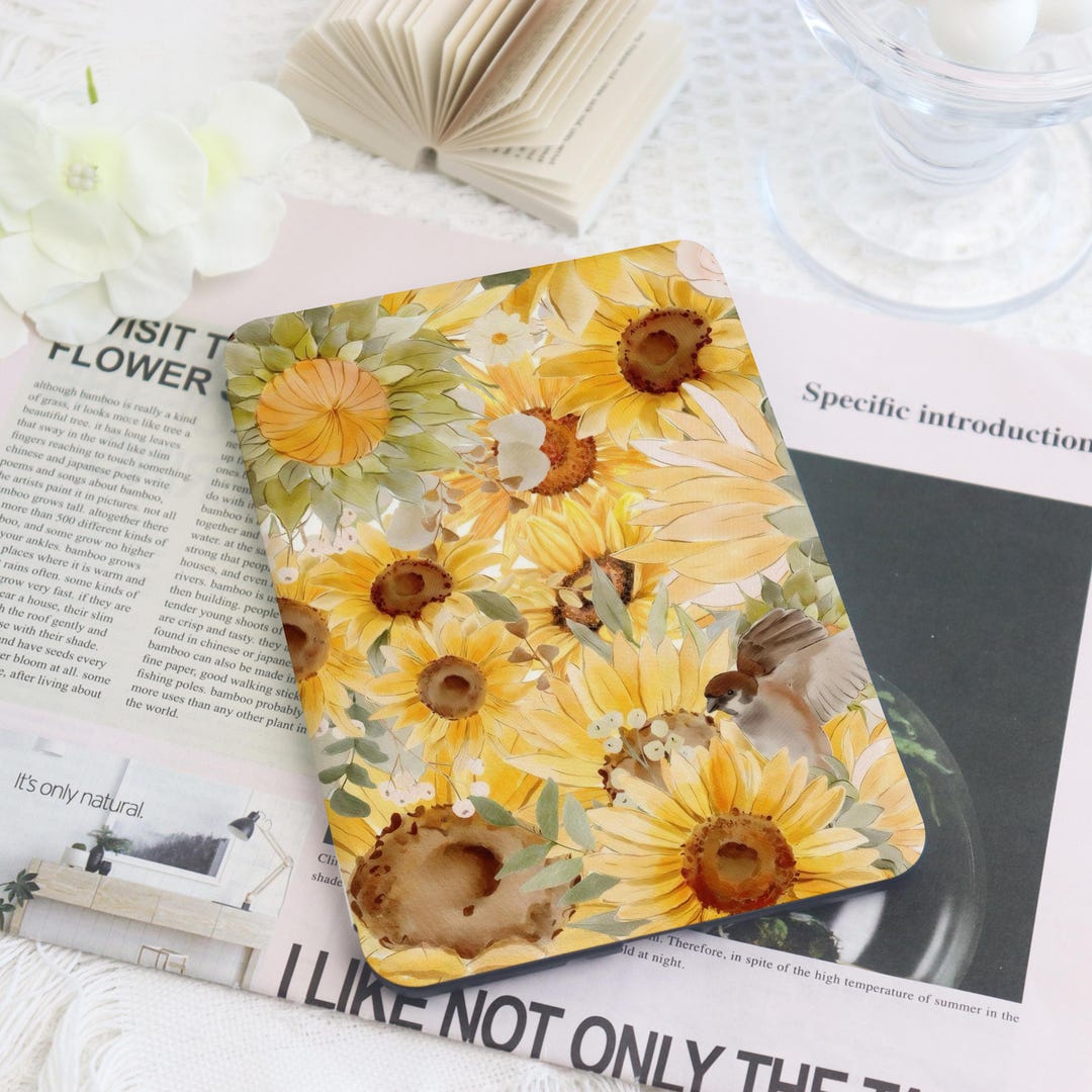 Sunflower Painting Kindle Case,custom Cover for Paperwhite 1/2/3/4 ...