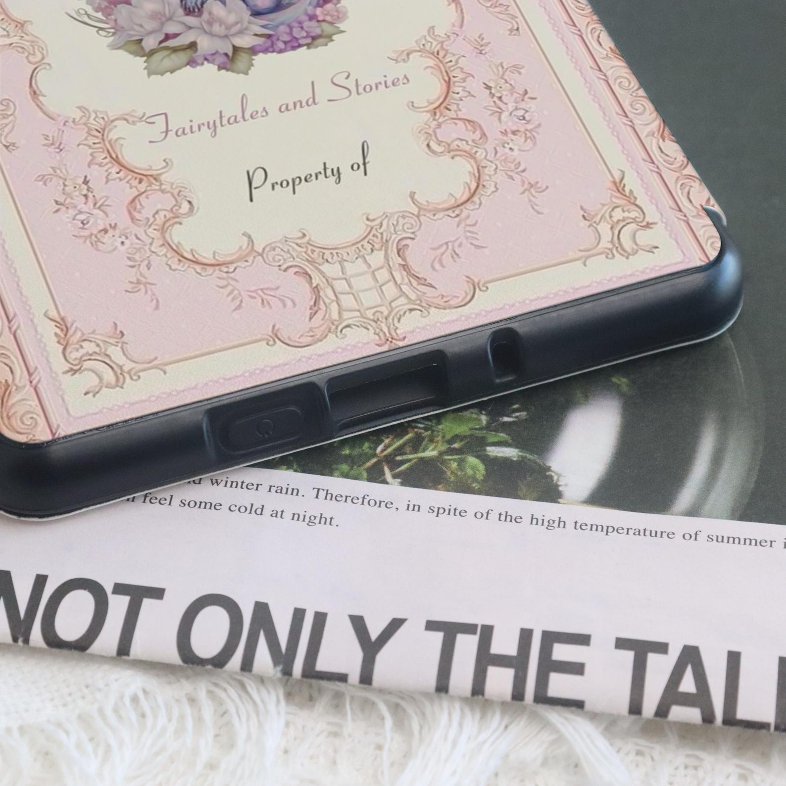 Pink Dream Kindle Custom Case With Hand Strap for Paperwhite 1/2/4 ...