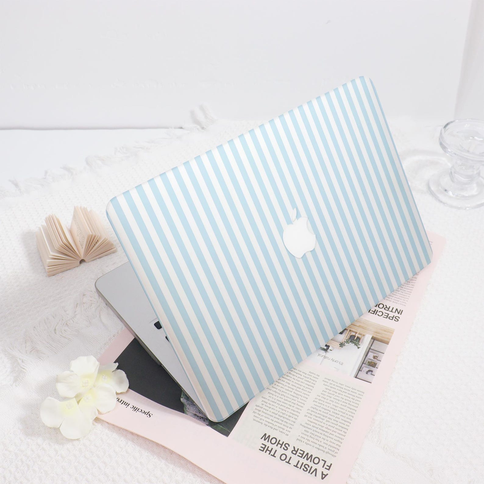 Blue Stripes MacBook Case, Custom Protective Hard Laptop Case for ...