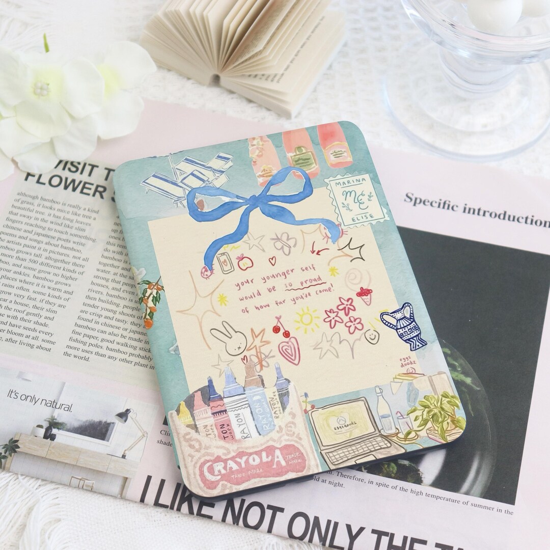 Cute Painting Kindle Case With Hand Strap Custom for Paperwhite 1/2/3/4 ...