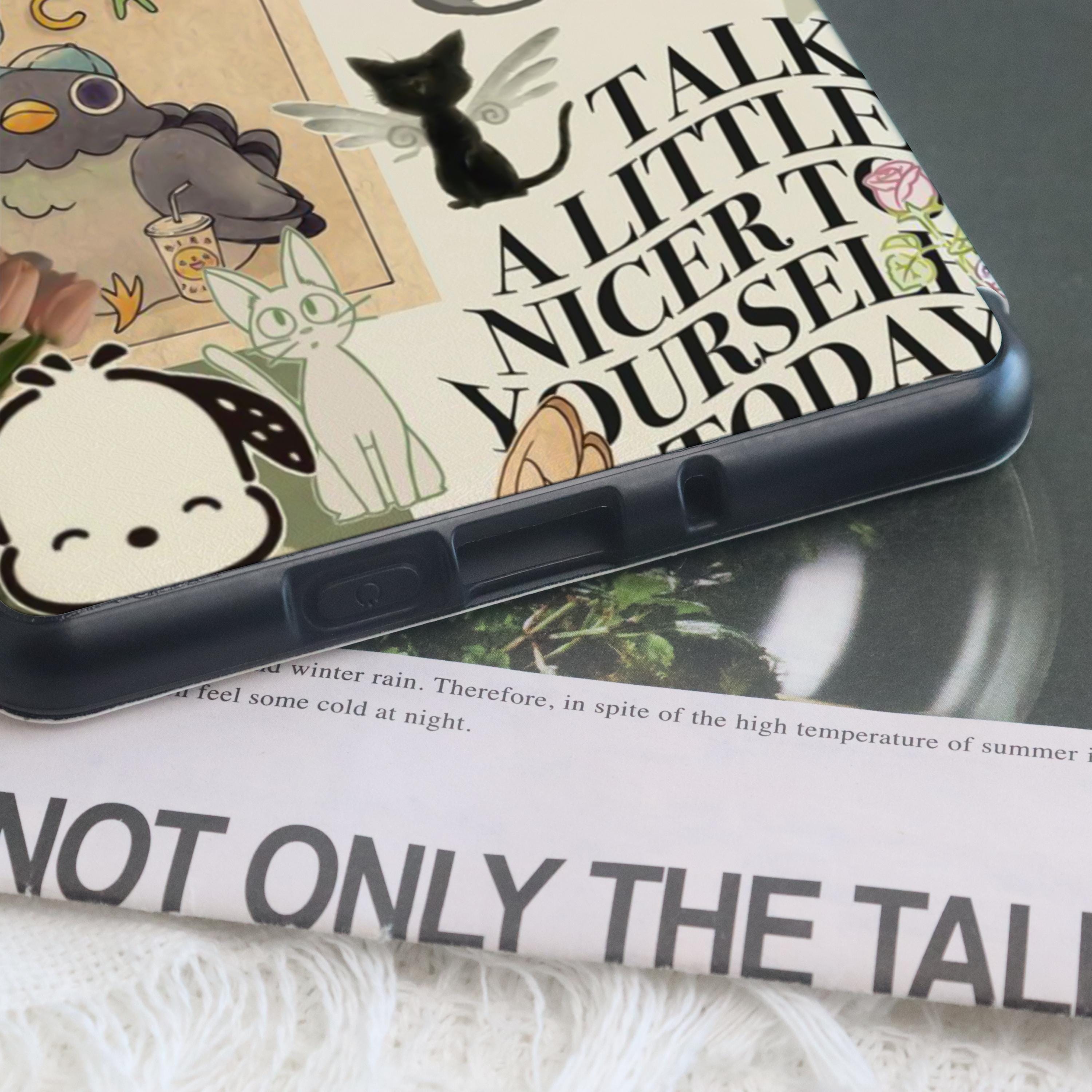 Cartoon Collage Kindle Custom Case With Hand Strap for Paperwhite 1/2/4 ...