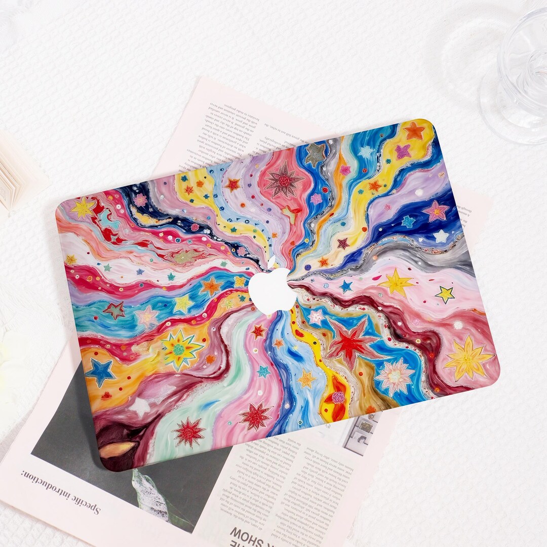 Galaxy Rainbow MacBook Case, Dreamy Style Apple Laptop Cover Design for ...