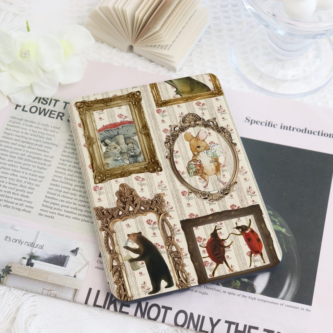 Animal Photo Frames Kindle Case With Hand Strap Custom for Paperwhite 1 ...