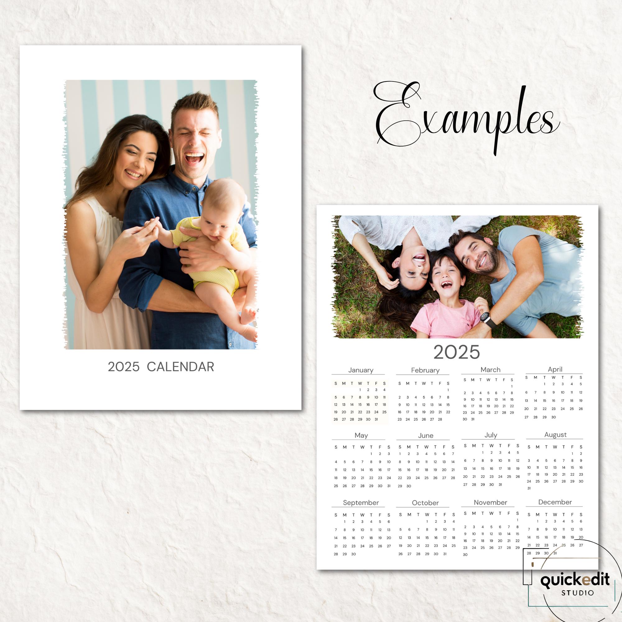 Editable 2025 Photo Calendar Template: Canva Custom Design (PLR) - Etsy