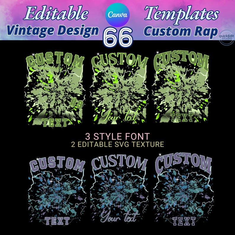 SVG 90s Bootleg Shirt Template Bundle, Editable Canva Designs, Vintage ...