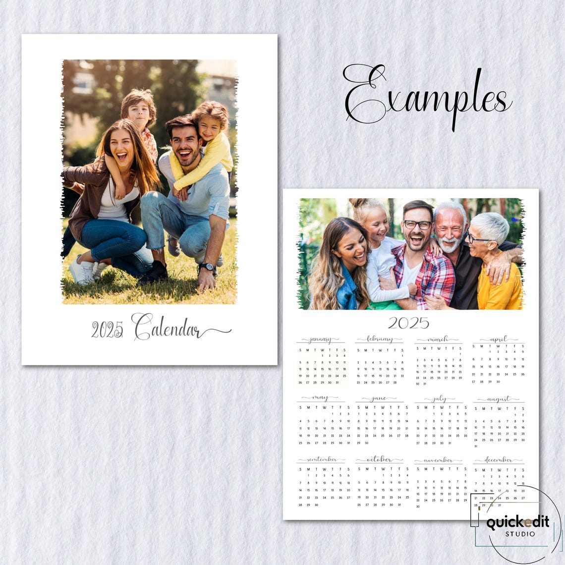 Editable 2025 Photo Calendar Template: Canva Custom Design (PLR) - Etsy