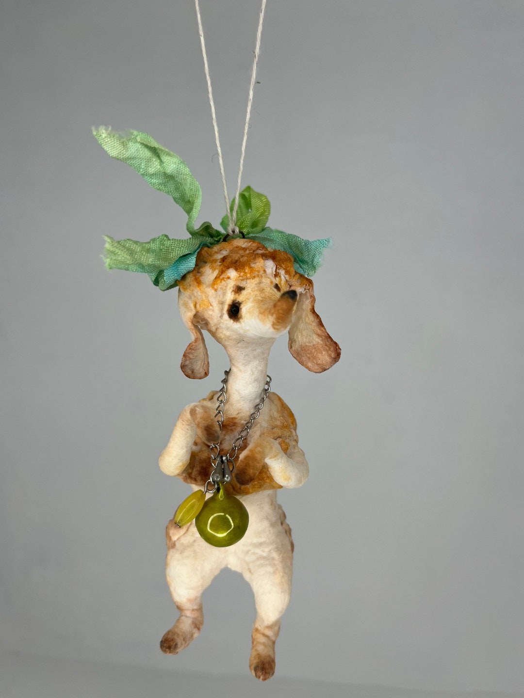 READY TO SHIP Spun Cotton Circus Poodle Dog Victorian Vintage Look ...