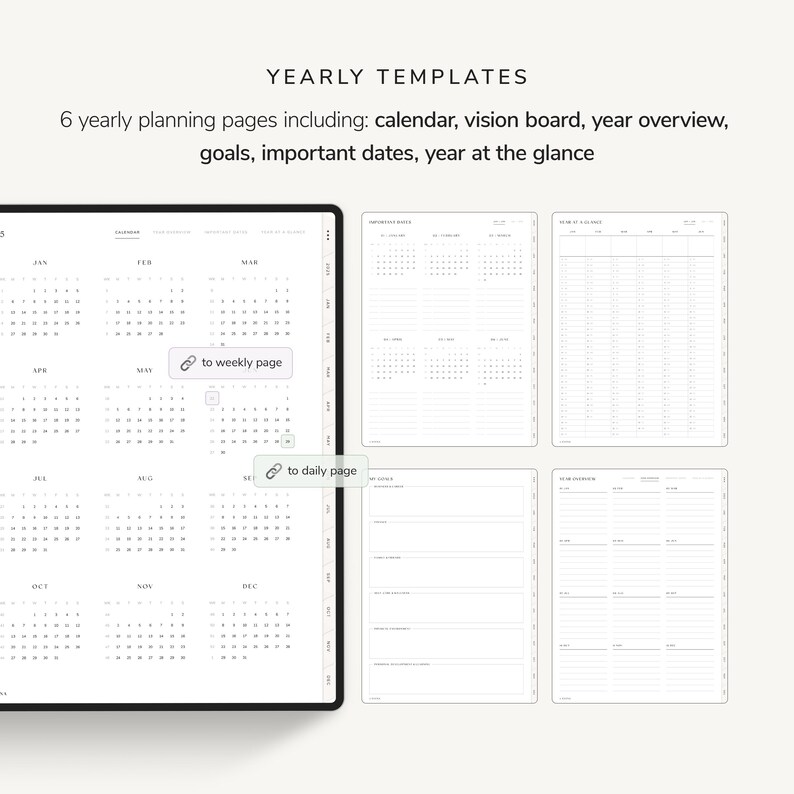2025 Portrait Digital Planner for Goodnotes, Notability, iPad & Tablet ...