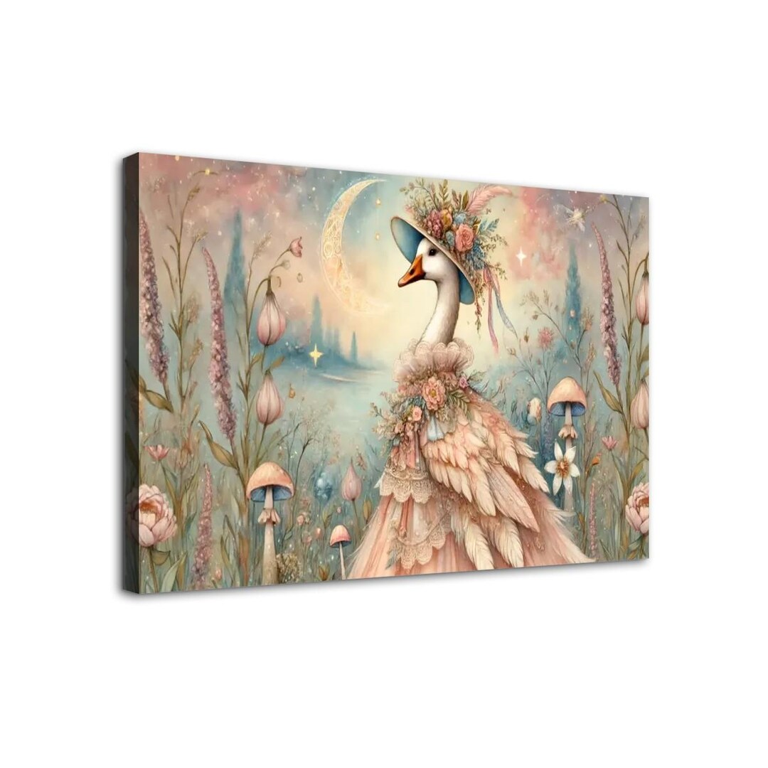 Whimsical Mother Goose Art Print - Fantasy Fairytale Wall Decor ...
