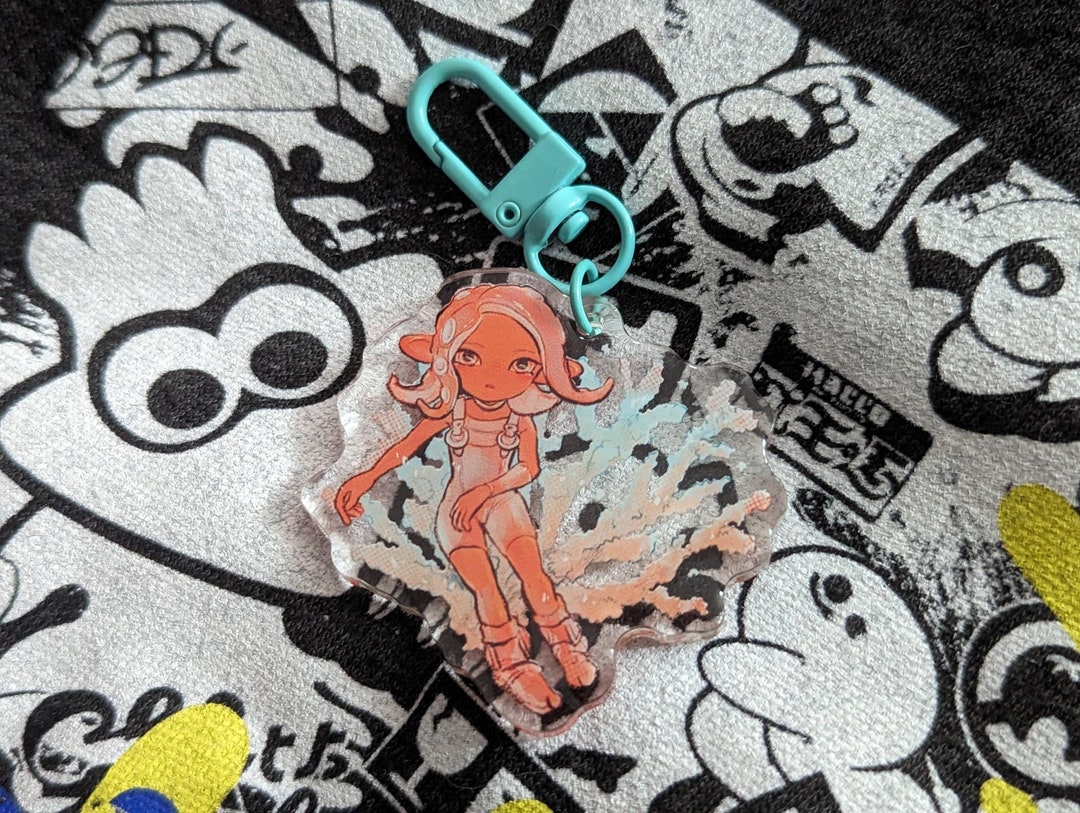 Splatoon Side Order Agent 8 Keychain Charm | Epoxy-coated, Double-sided ...