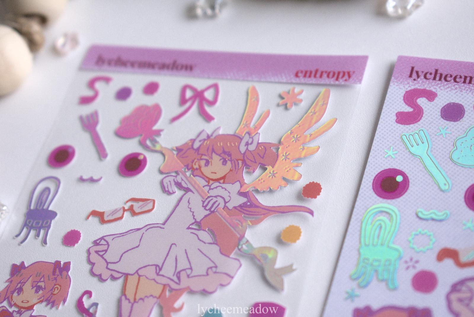 Holographic Deco Sticker Sheet Vol. 2 | PMMM, Dorohedoro, Shinsekai ...