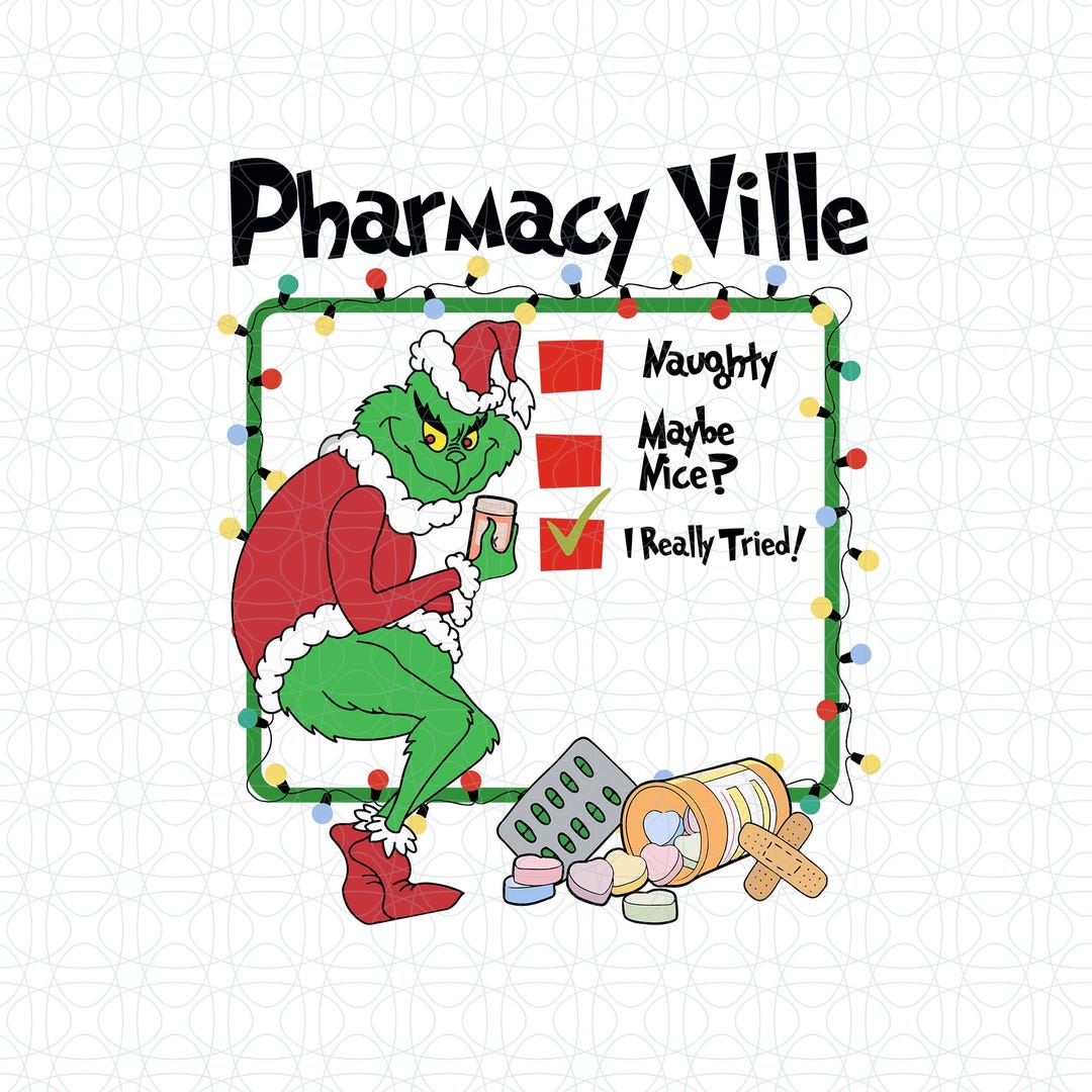 Pharmacyville Grinc Png, Christmas Pharmacy Technician Png, Pharmacy ...