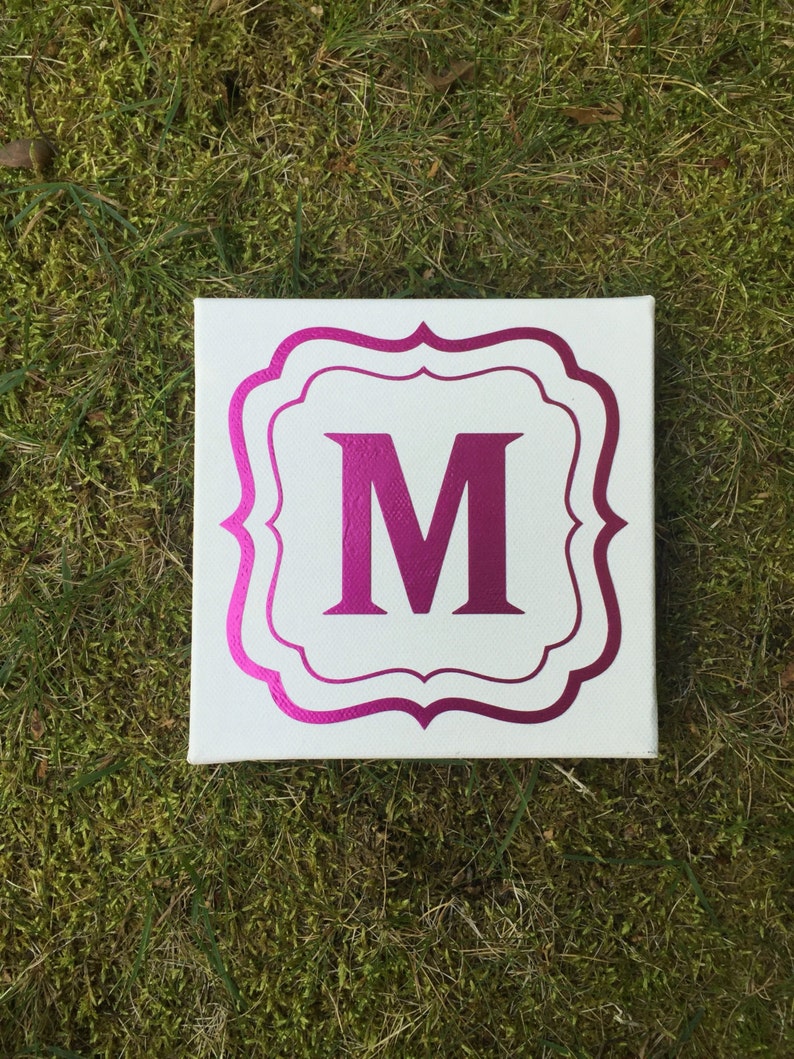 Initial Canvas Artwork Choose Your Letter Bridesmaid Gift | Etsy