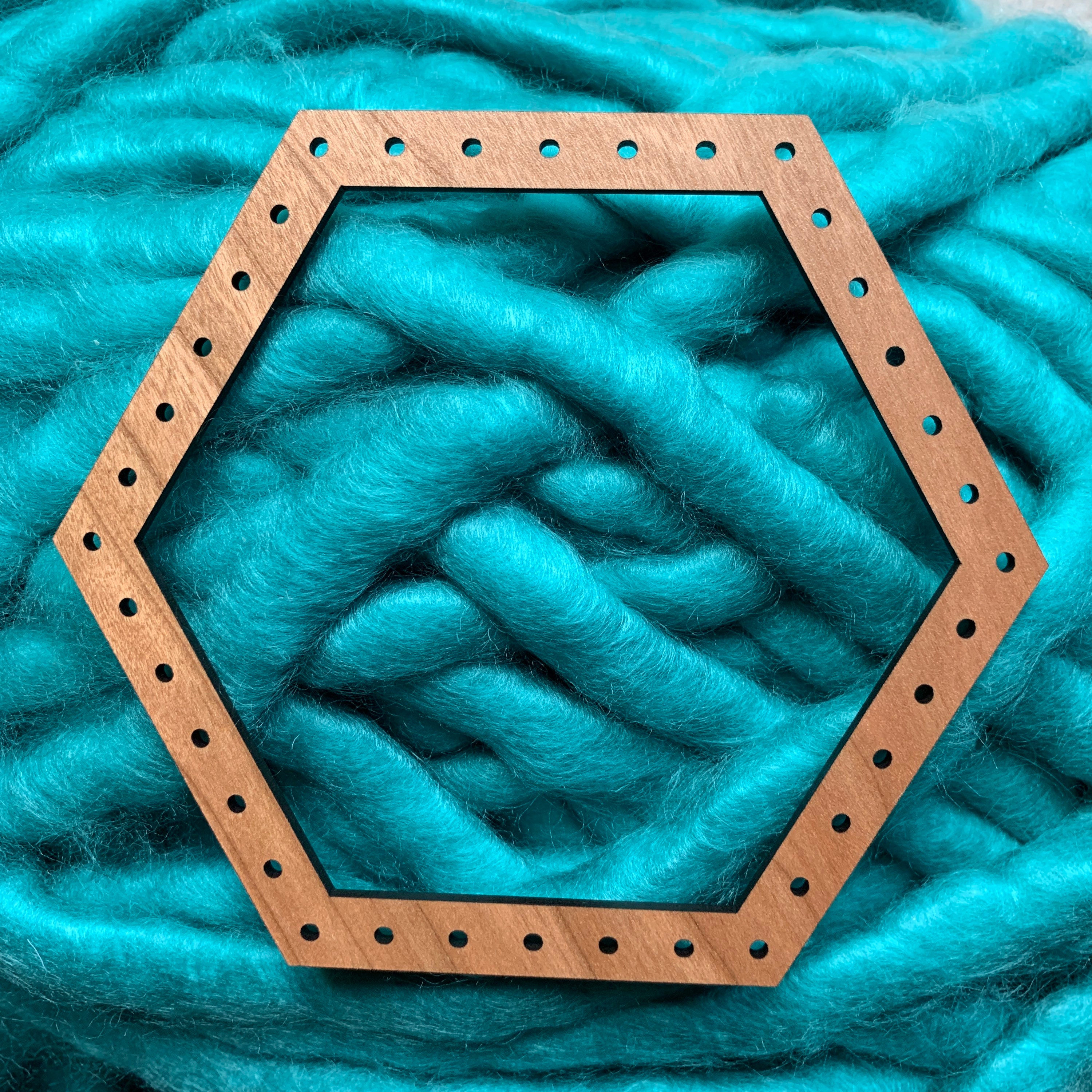 Hexagon Shaped Cherry Wooden Loom Wooden Frame Weaving Loom Hexagon ...