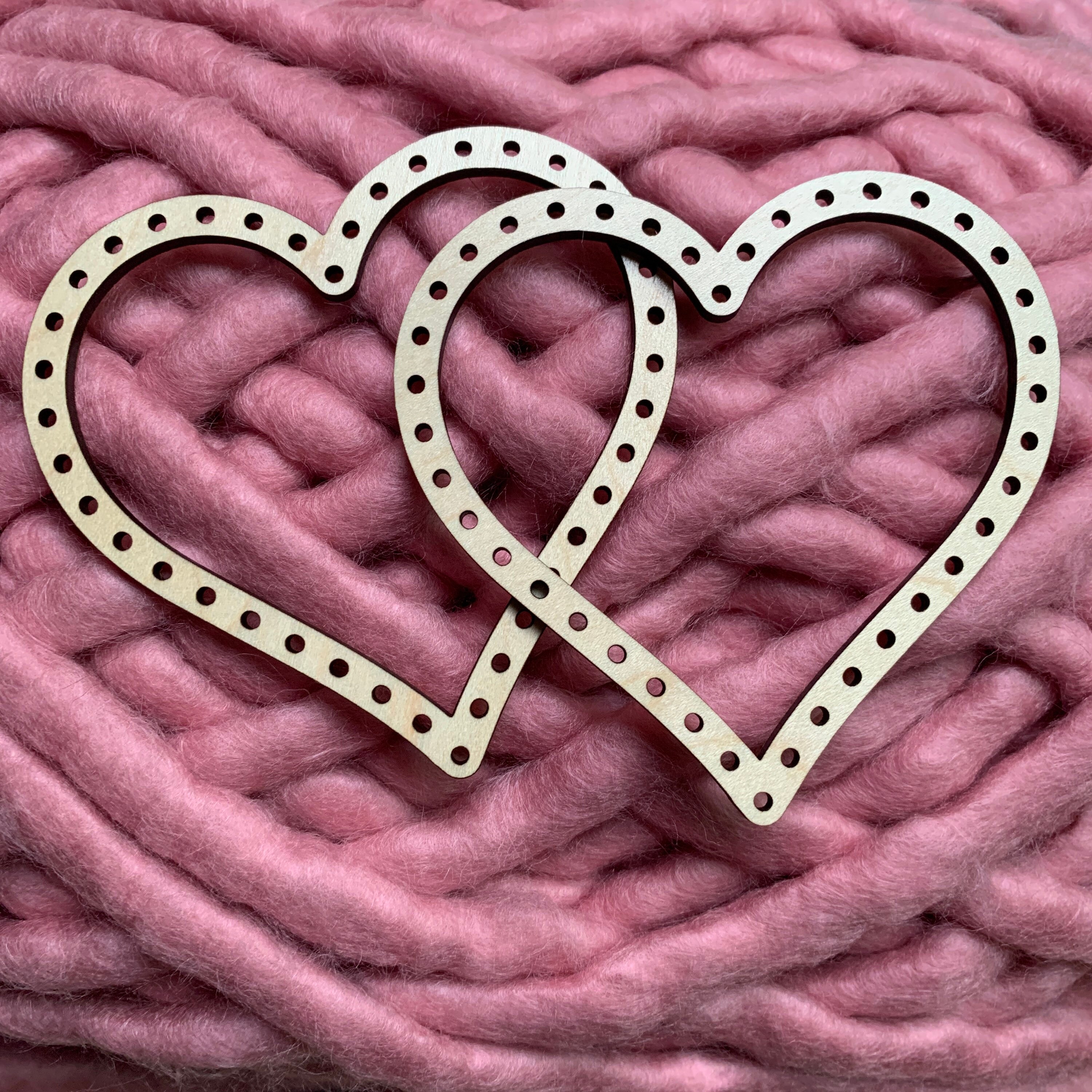Heart Shaped Maple Wood Loom - Wooden Frame - Weaving Loom - Heart Loom ...