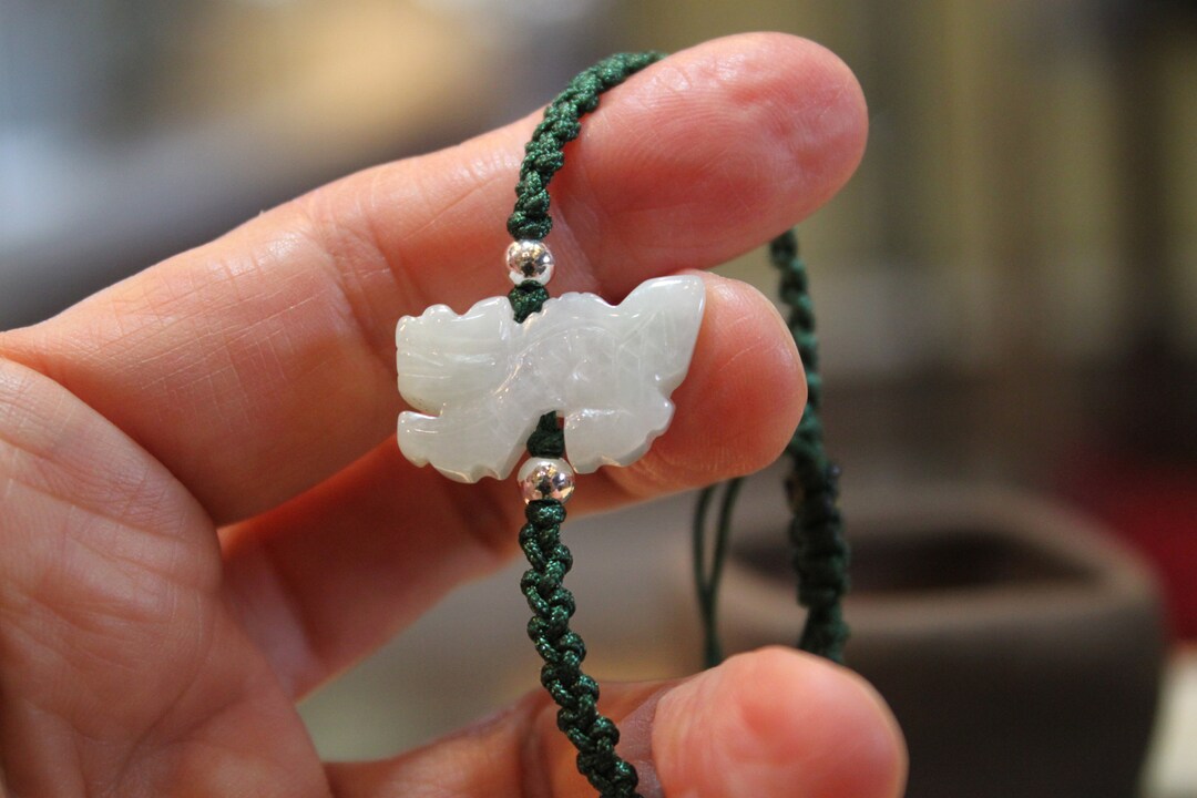 2024 Dragon Year, Jade Dragon Bracelet, Translucent Pale White/light ...