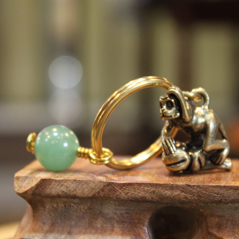 Monkey Key Chain - Etsy