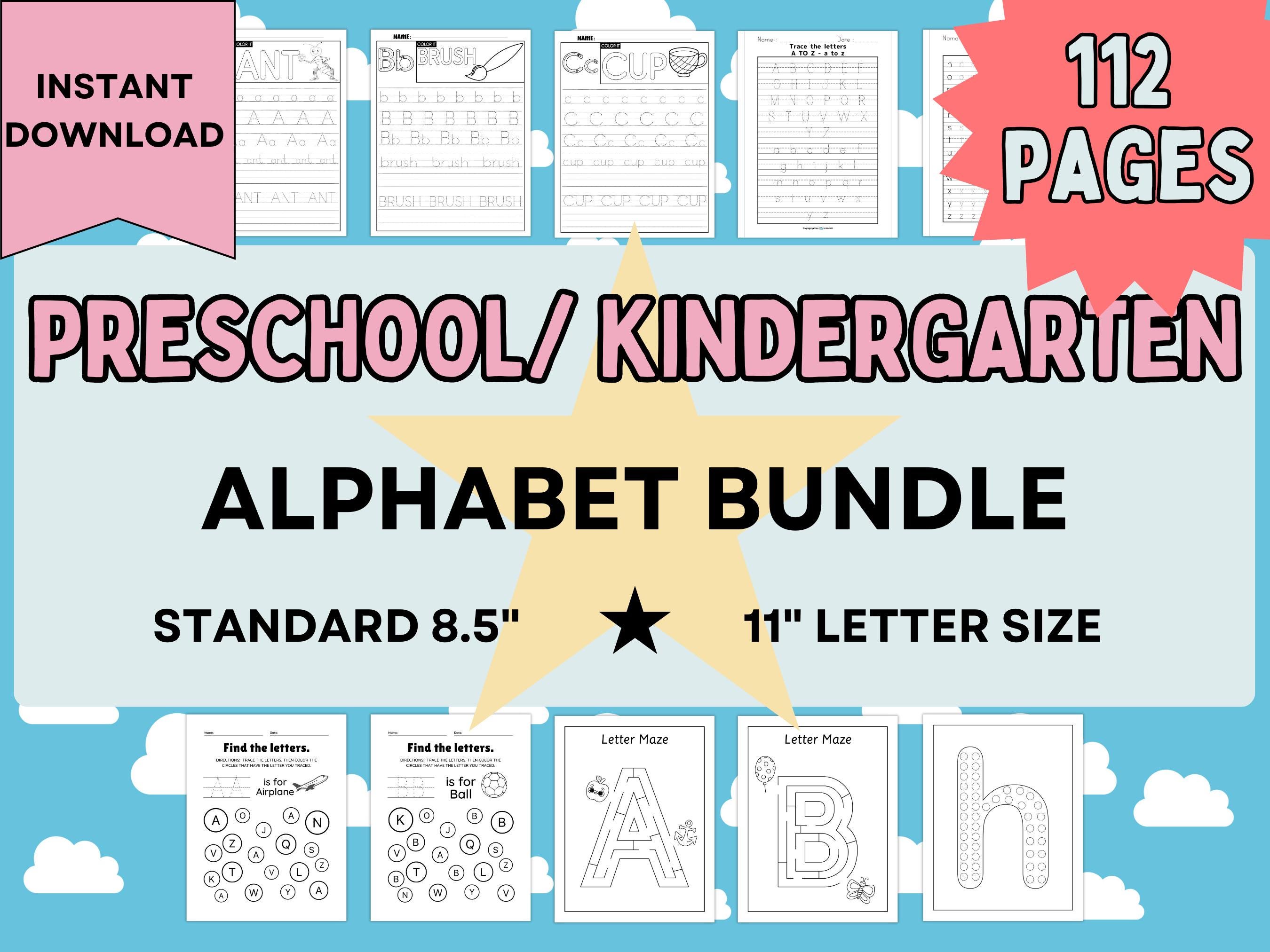 112 Page Alphabet Learning Bundle Including Letter Tracing, Letter ...