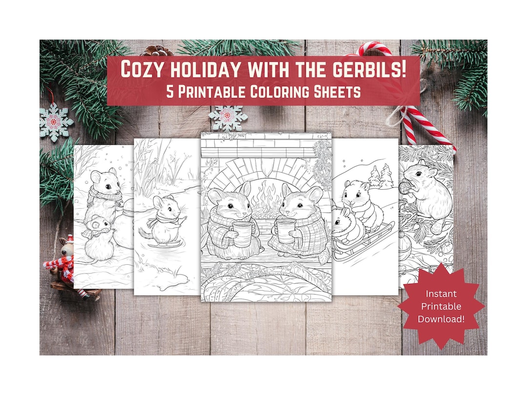 5 Printable Christmas Coloring Pages for Kids. Great for Toddlers ...