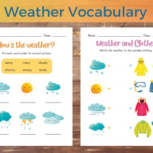 Weather Worksheets for Preschool and Kindergarten, 52 Printable Pages ...