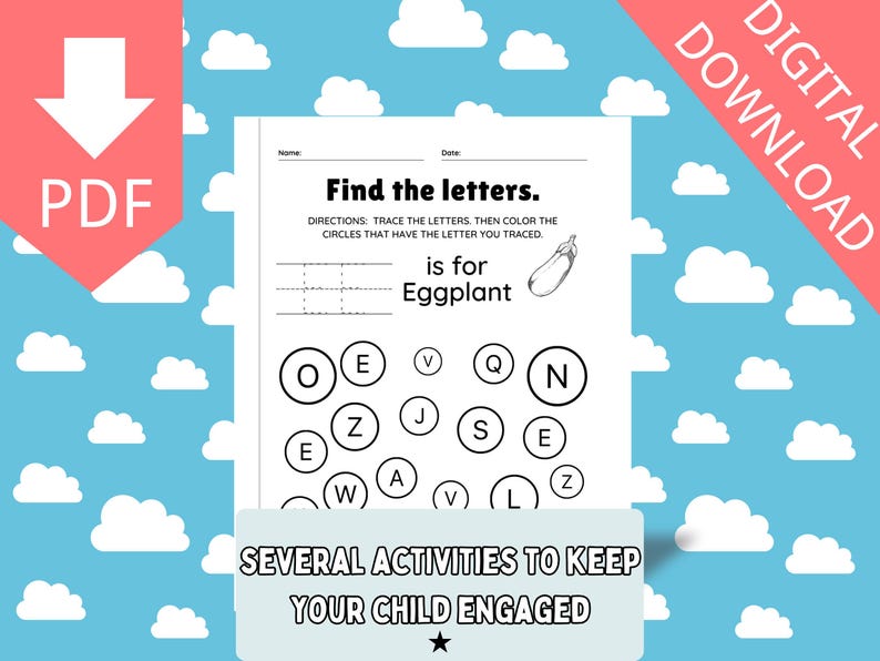 112 Page Alphabet Learning Bundle Including Letter Tracing, Letter ...