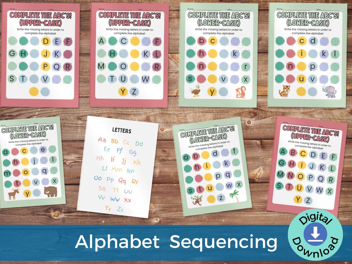 Pre-k Kindergarten Learning Bundle: 60-page Activity Worksheets ...