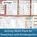 Pre-k Kindergarten Learning Bundle: 60-page Activity Worksheets ...