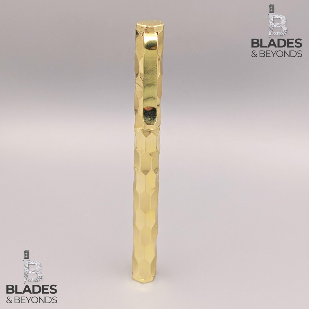 Handmade Hammered Brass Pen With Cap | Engraved Gift - Etsy