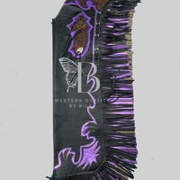 Hand-tooled Leather Rodeo Chaps | Custom Western Chaps | Fringe Bull ...