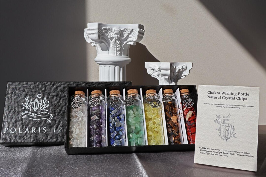 Seven Chakra Gift | Gemstone Jar | Energy Healing Gift Set | Chakra ...