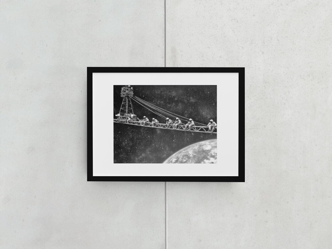 Astronauts Taking a Break in Space - Surreal Sci-fi Art Print for Space ...