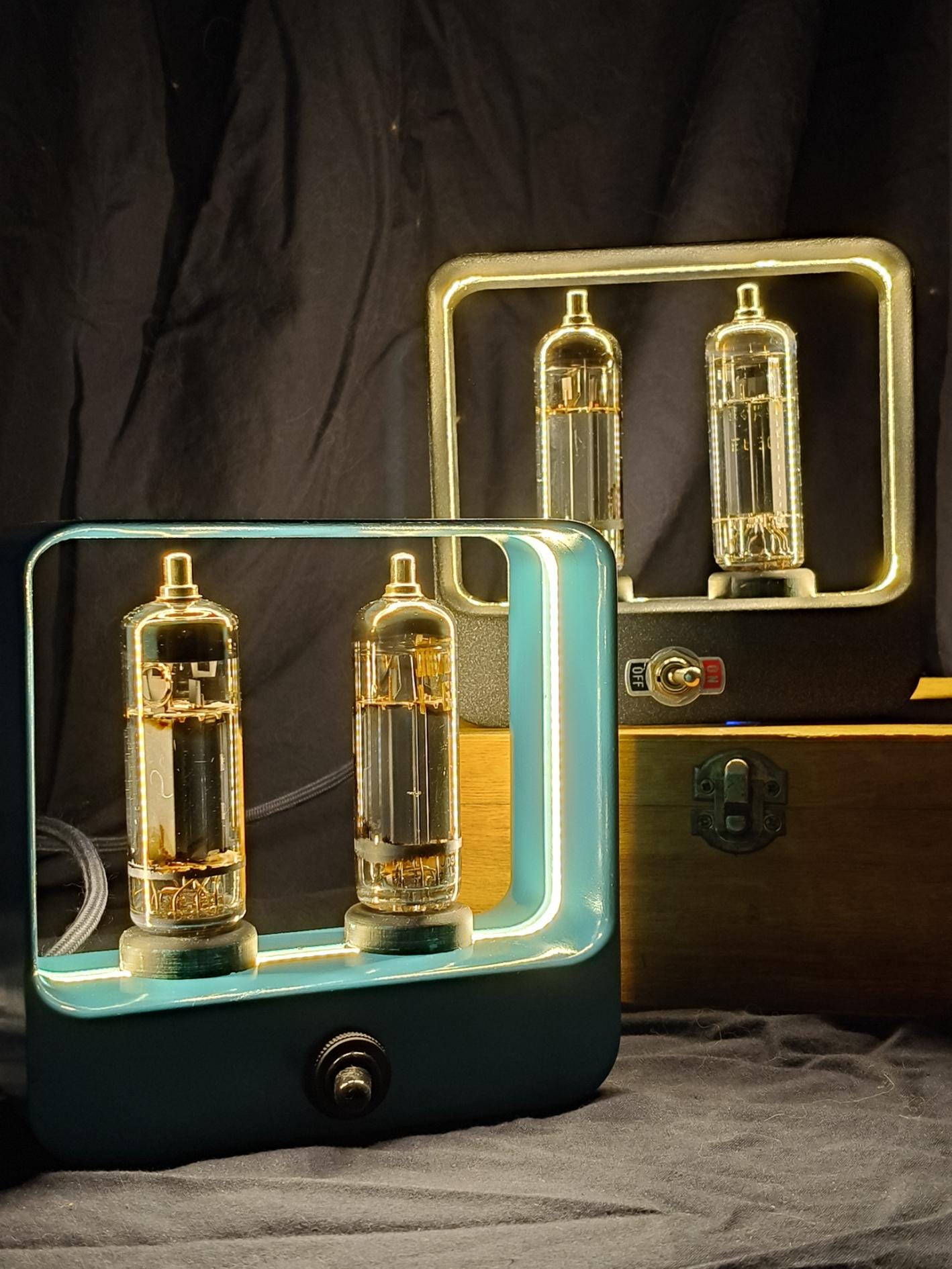 Contemporary Vintage Lamp With Vacuum Tubes Industrial LED Lighting, 3D ...