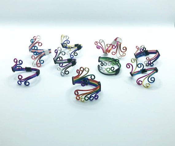 LGBTQ Themed Wire Rings - Etsy