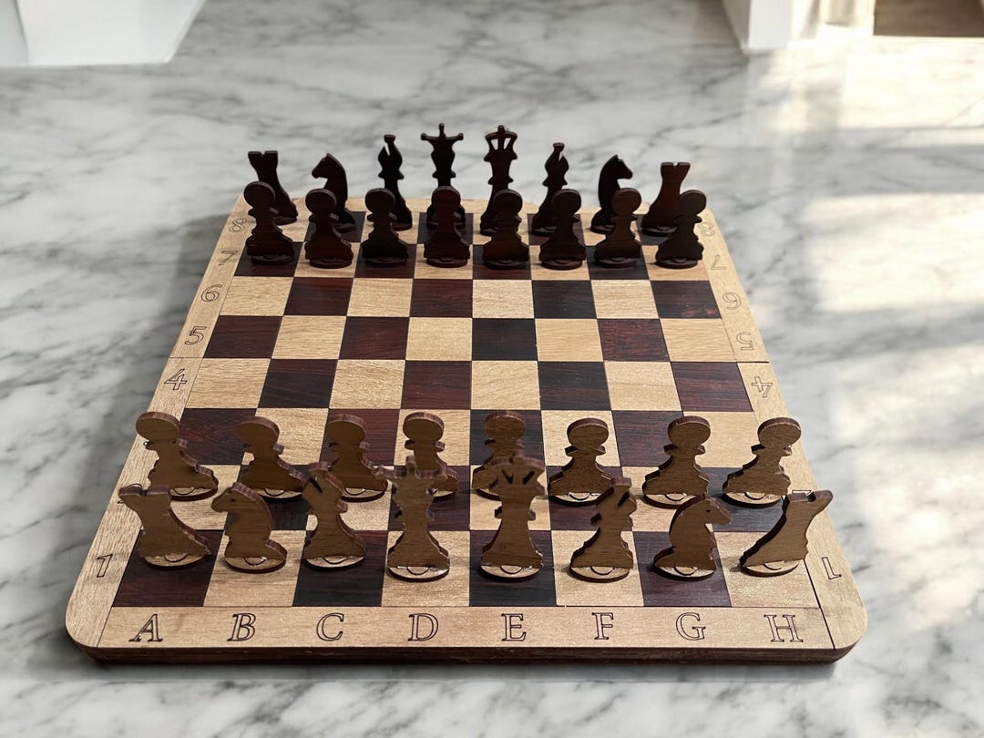 Foldable MDF Chess Set - Eco-friendly, Compact & Stylish Design - Etsy
