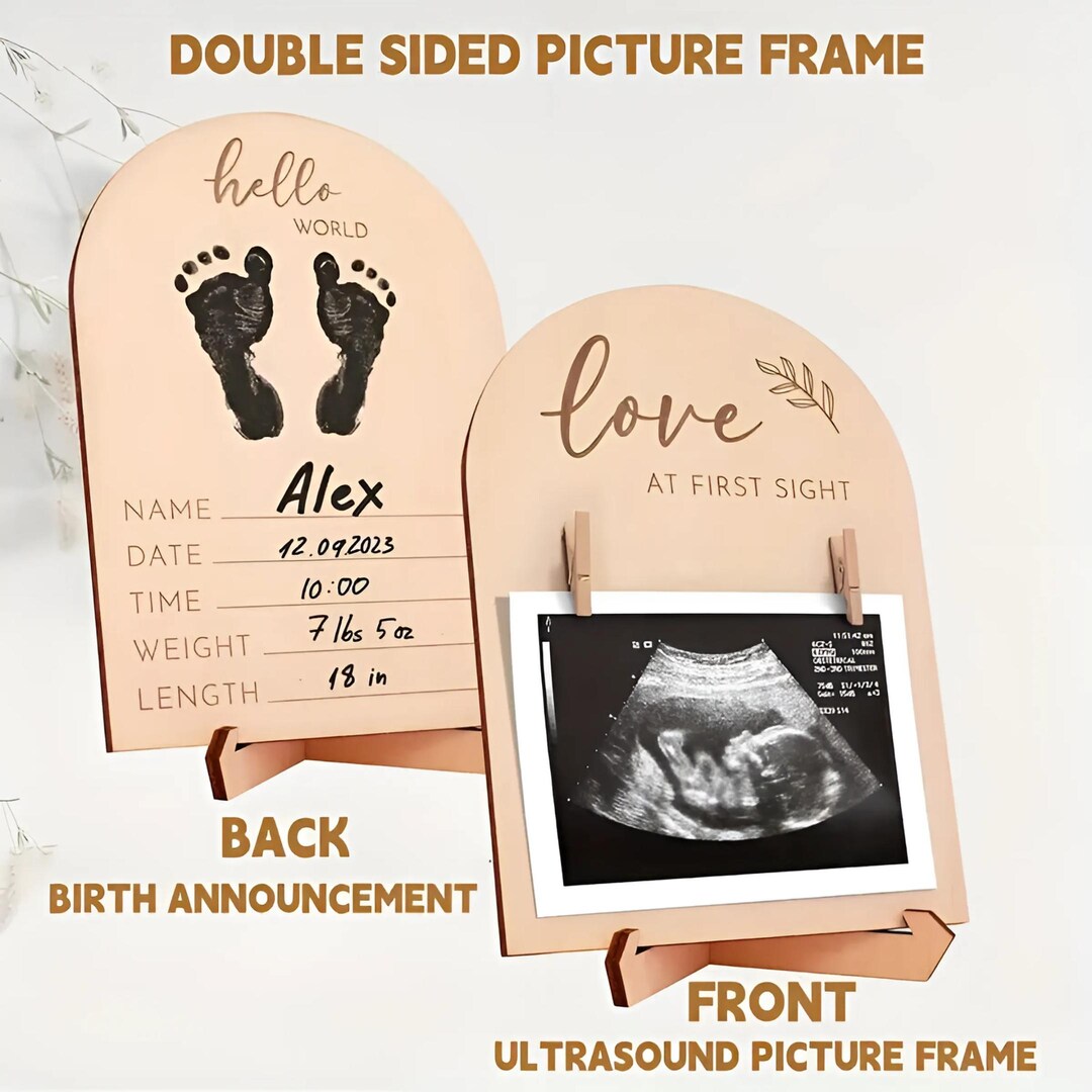 Wooden Ultrasonic Photo Frame,gift Birth, Baby Gifts,pregnancy ...