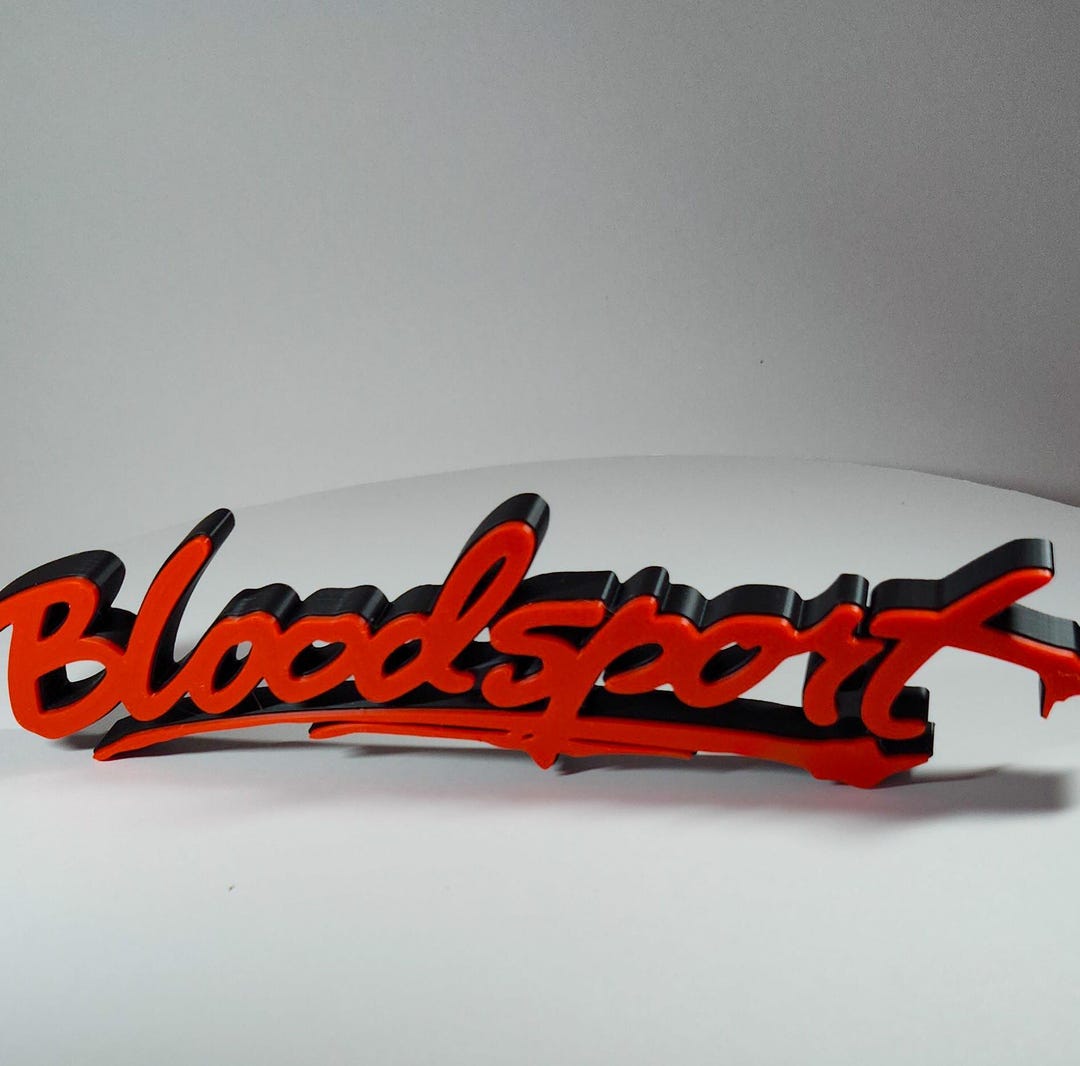 Vintage BLOODSPORT Movie Logo Stand Custom 3D Printed Sign - Etsy