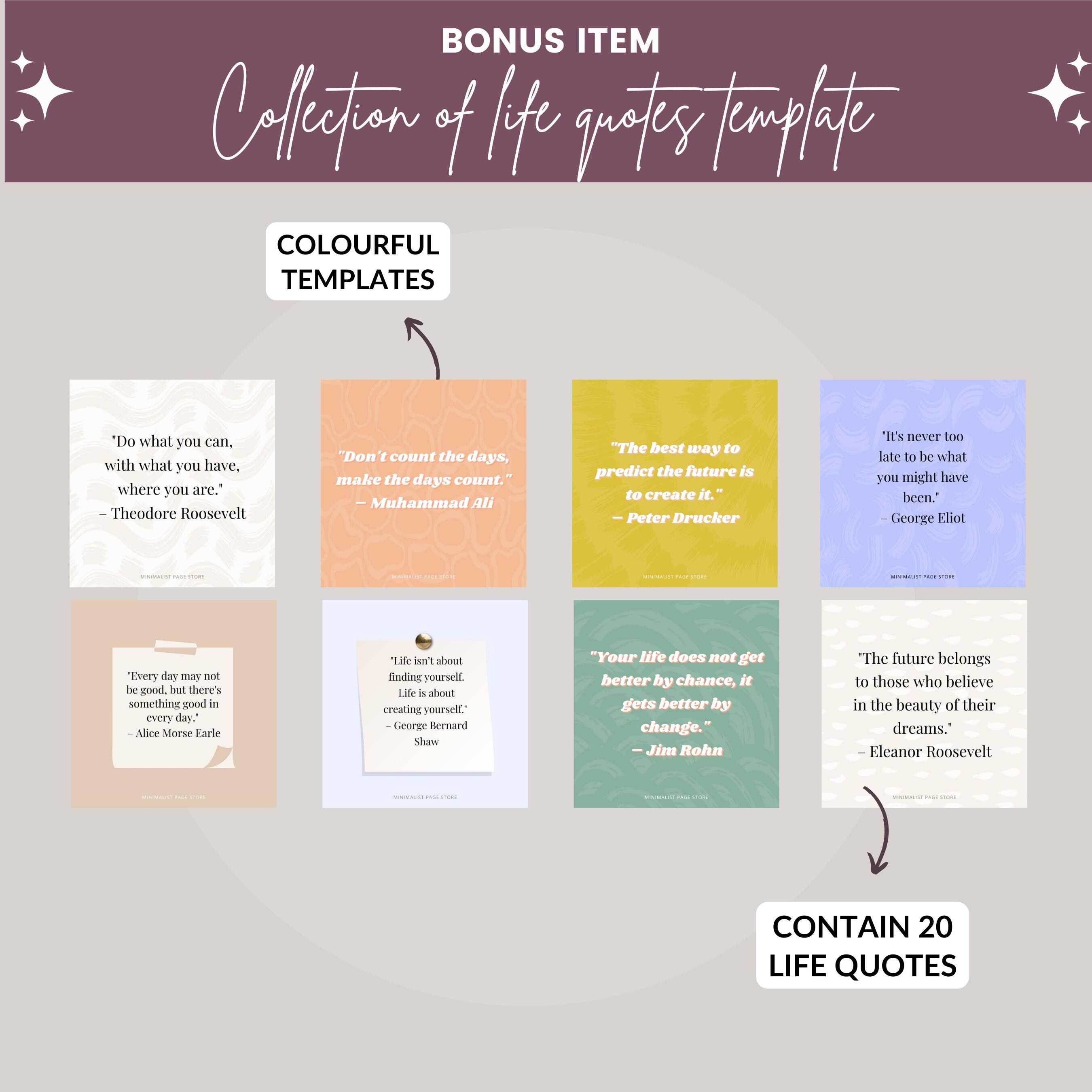Life Goal Planner, Life Planner, Goal Setting Planner, Productivity ...
