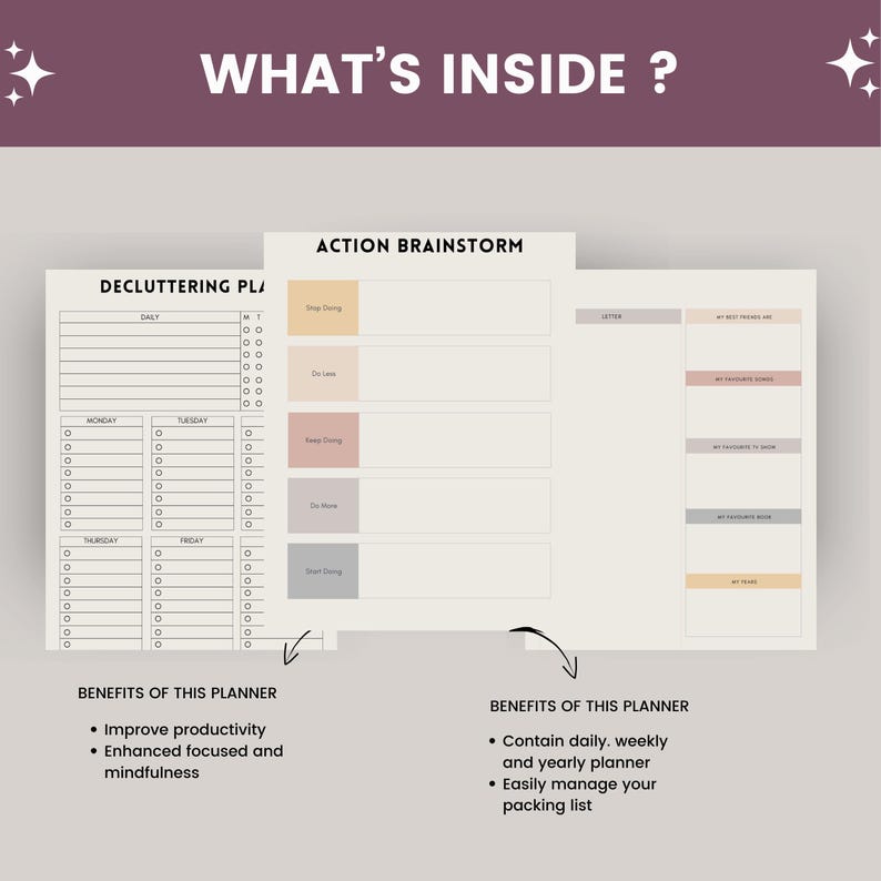 Life Goal Planner, Life Planner, Goal Setting Planner, Productivity ...