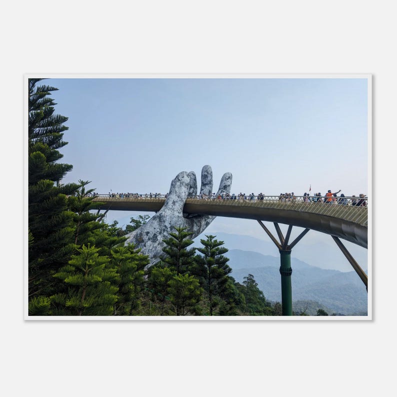 Hands of God Bridge, Da Nang, Vietnam Museum-quality Matte Paper Wooden ...