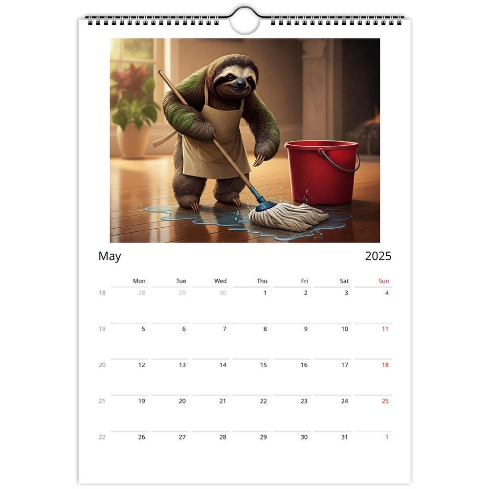 Sloth Calendar 2025 Daily Activities - Etsy