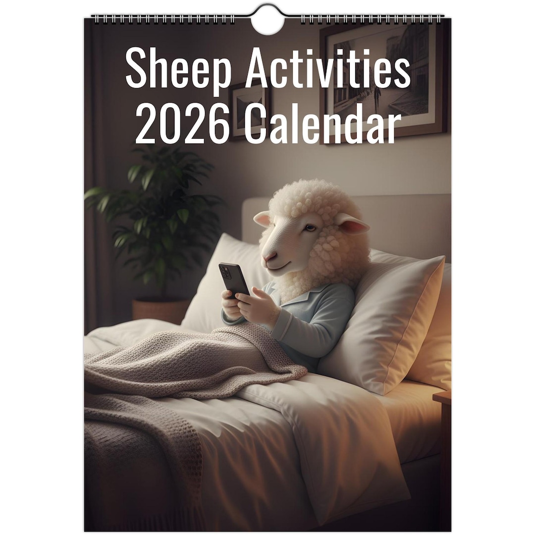 Sheep Calendar 2026 - Daily Activities - Etsy
