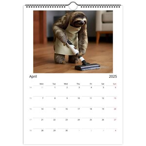 Sloth Calendar 2025 Daily Activities - Etsy