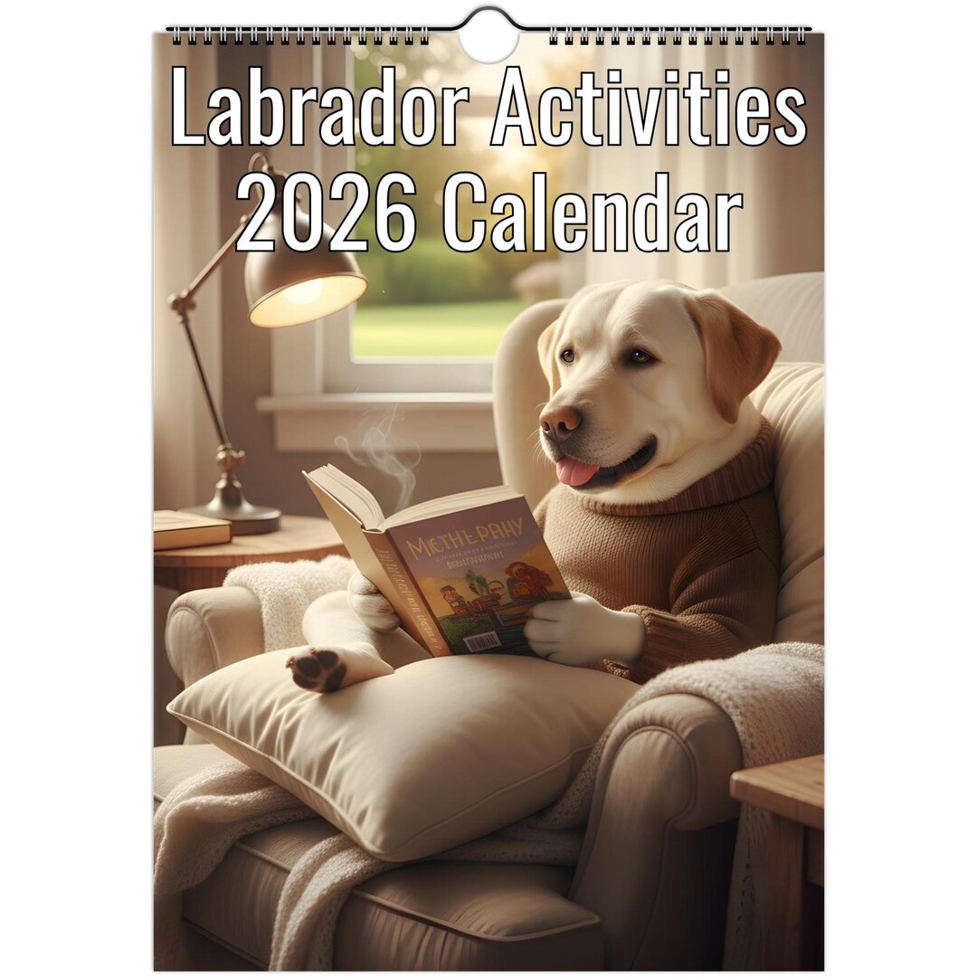 Labrador Dog Calendar 2026 - Daily Activities - Etsy