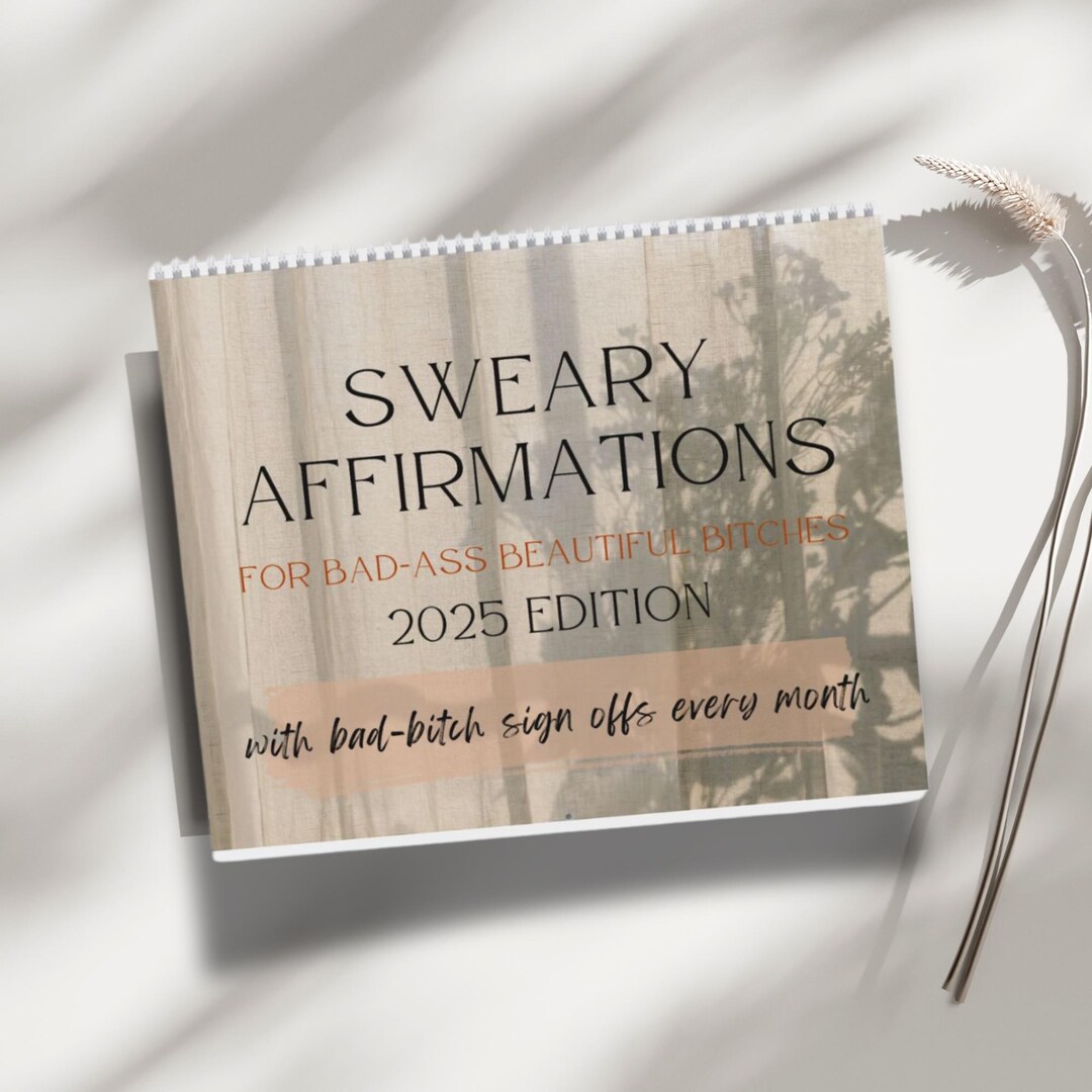 2025 Wall Calendar | Funny Swearing Affirmations | Monthly Planner for ...
