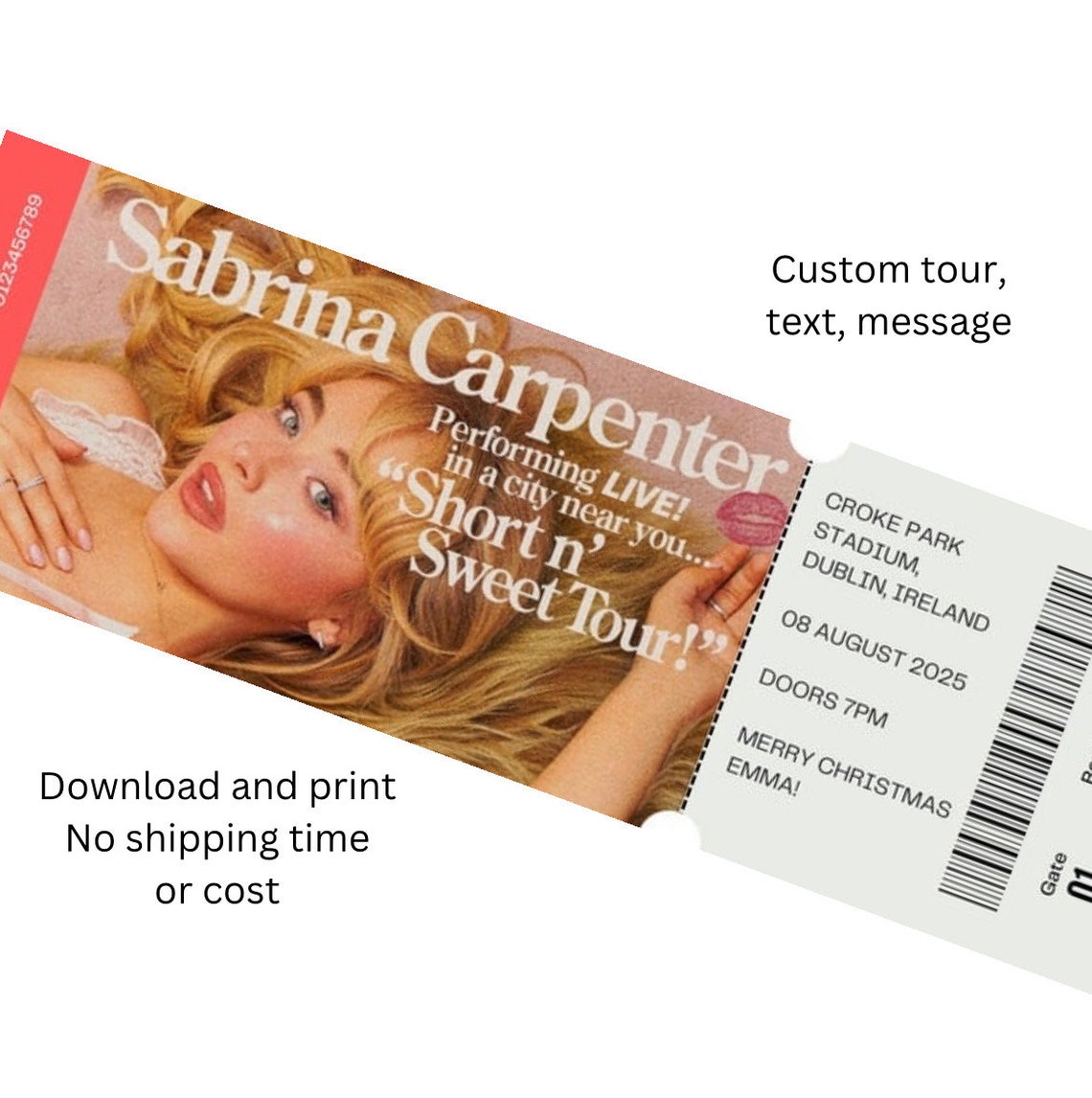 Personalized Concert Ticket FOR PRINTING – Custom Printable Event ...
