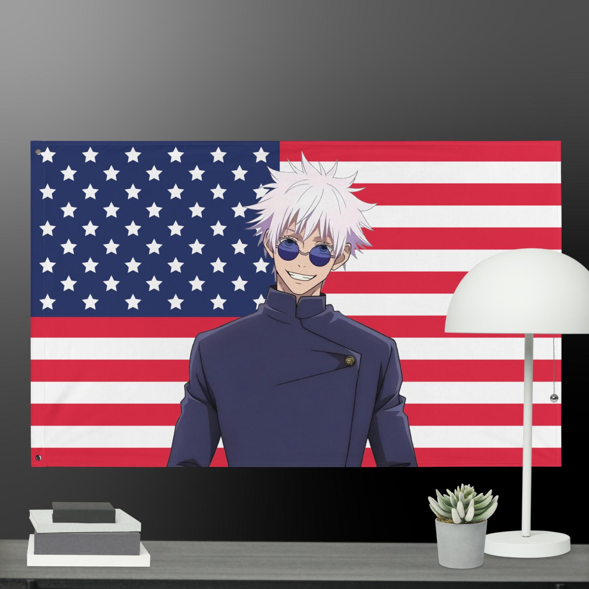 Gojo Satoru U.S. Flag half-body - Etsy