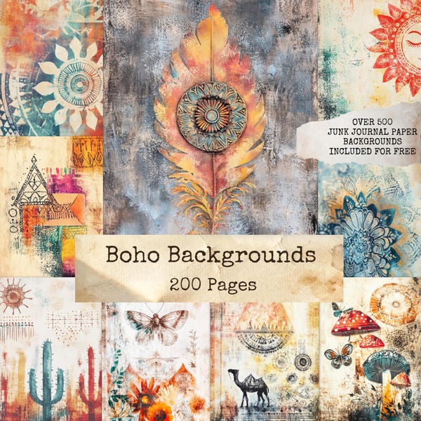 Bohemian Decoupage Paper - Etsy